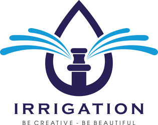 Sprinkler irrigation logo irrigation logo Vector Image