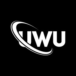 Uw logo u w design white letter uwu Royalty Free Vector