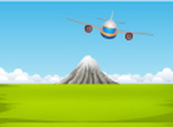 A commercial plane flying over sea Royalty Free Vector Image