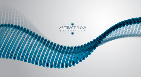 3d particles mesh array wave sound flowing Vector Image