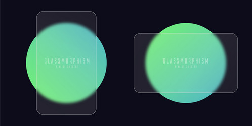 Glassmorphism banners set Royalty Free Vector Image