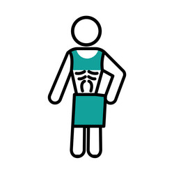 Anorexia icon of weight loss Royalty Free Vector Image