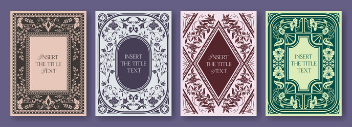 Floral engraving frame Royalty Free Vector Image