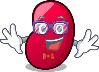 Student jelly bean character cartoon Royalty Free Vector