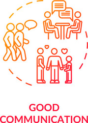 Good communication concept icon Royalty Free Vector Image
