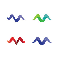 Letter m icons such logos Royalty Free Vector Image