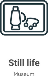 Still outline icon thin line black icon Royalty Free Vector