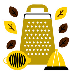 Cardamom pods spilling from wooden container Vector Image