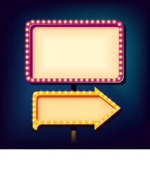 Night retro background with lights Royalty Free Vector Image