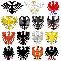 Set of heraldic german eagles Royalty Free Vector Image