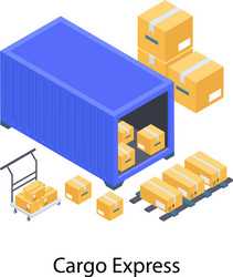 Cargo container loading Royalty Free Vector Image