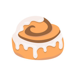 Logo for danish cinnamon roll Royalty Free Vector Image