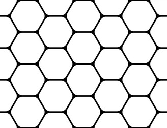 Hexagon pattern field black outline Royalty Free Vector