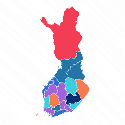 Simple map of finland country Royalty Free Vector Image