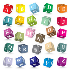 Alphabet blocks Royalty Free Vector Image - VectorStock