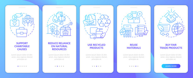 Sustainable company models blue gradient Vector Image