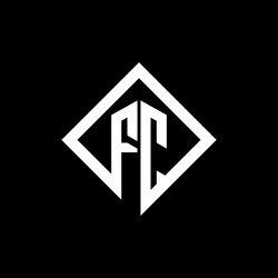 Fc monogram logo isolated with a rotating circle Vector Image