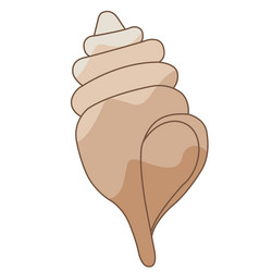 Seashell sign for decoration on Royalty Free Vector Image