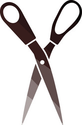 Scissors flat icon for barbershop cut Royalty Free Vector