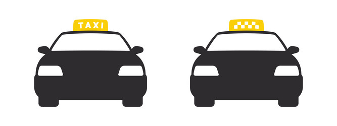 Taxi cab service icons elements Royalty Free Vector Image