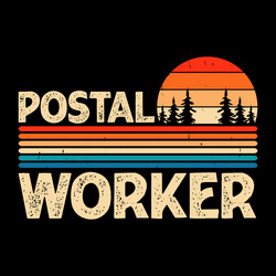 Vintage postal worker t-shirt design Royalty Free Vector