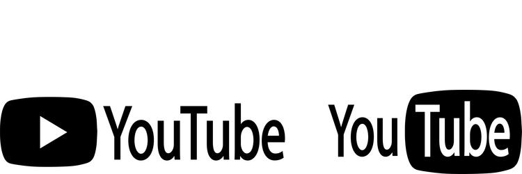 Youtube logo icon set is a video sharing Vector Image