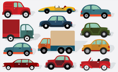Simple cars Royalty Free Vector Image - VectorStock
