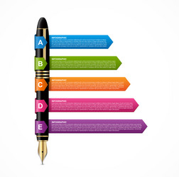 Infographics with ink pen Royalty Free Vector Image