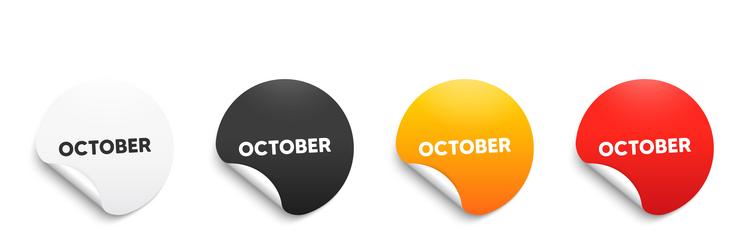 October month icon event schedule oct date Vector Image