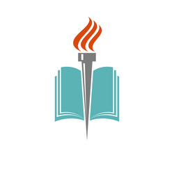 Book learn education school logo Royalty Free Vector Image