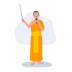Buddhist education concept thai monk as a teacher Vector Image