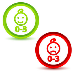Children under three years icon Royalty Free Vector Image