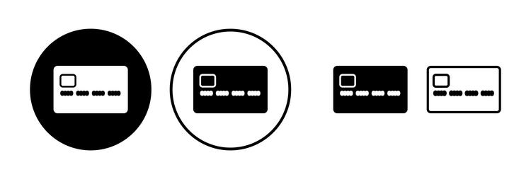 Credit card icon payment icon debit payment icon Vector Image