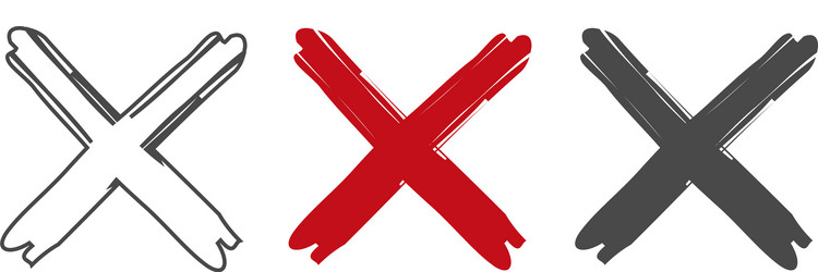 Painted Red X Vector Images (over 960)