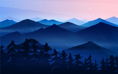 Layered Mountain Vector Images (over 2,500)