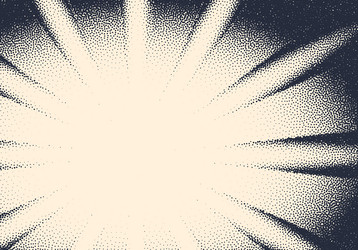 Abstract sun rays with dotwork retro or tattoo Vector Image