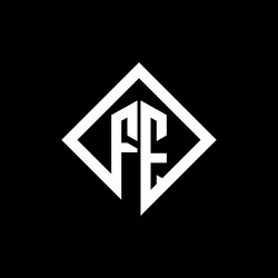 Ef logo monogram with shield shape design template