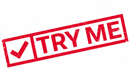 Try me rubber stamp Royalty Free Vector Image - VectorStock