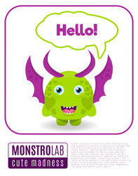 Monster with a balloon Royalty Free Vector Image