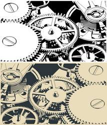 Clock mechanism Royalty Free Vector Image - VectorStock