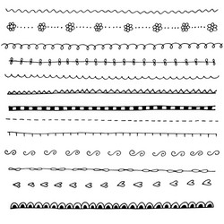 Set hand-drawn doodle frames Royalty Free Vector Image