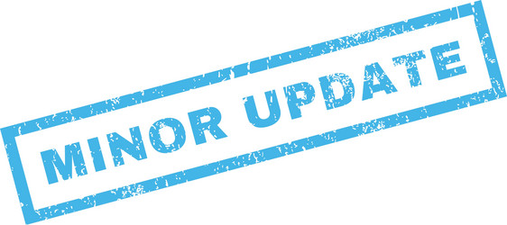 Minor update rubber stamp Royalty Free Vector Image