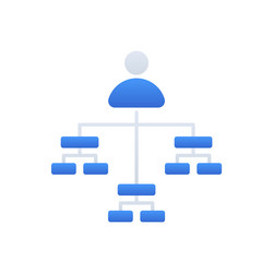 Leader business people icon with blue duotone Vector Image