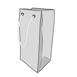 Simple hand draw sketch paper bag isolated Vector Image