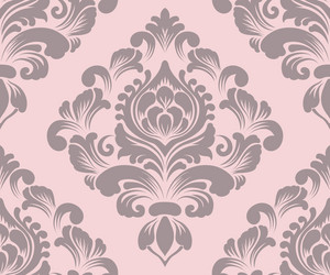 Victorian leaves seamless pattern Royalty Free Vector Image