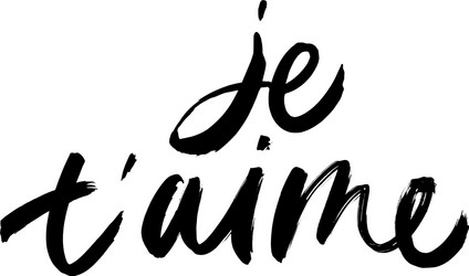 Je taime lettering with strawberries Royalty Free Vector