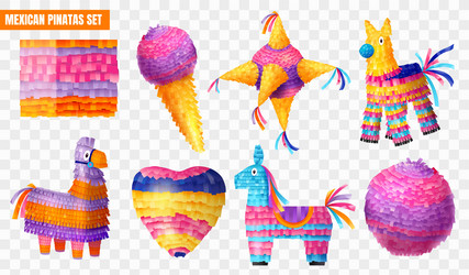 Realistic pinata poster Royalty Free Vector Image