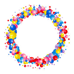 Abstract design element round photo frame made Vector Image