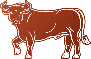 Bull ancient emblem animal element heraldic Vector Image