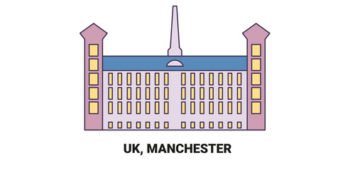England manchester manchester town hall Royalty Free Vector